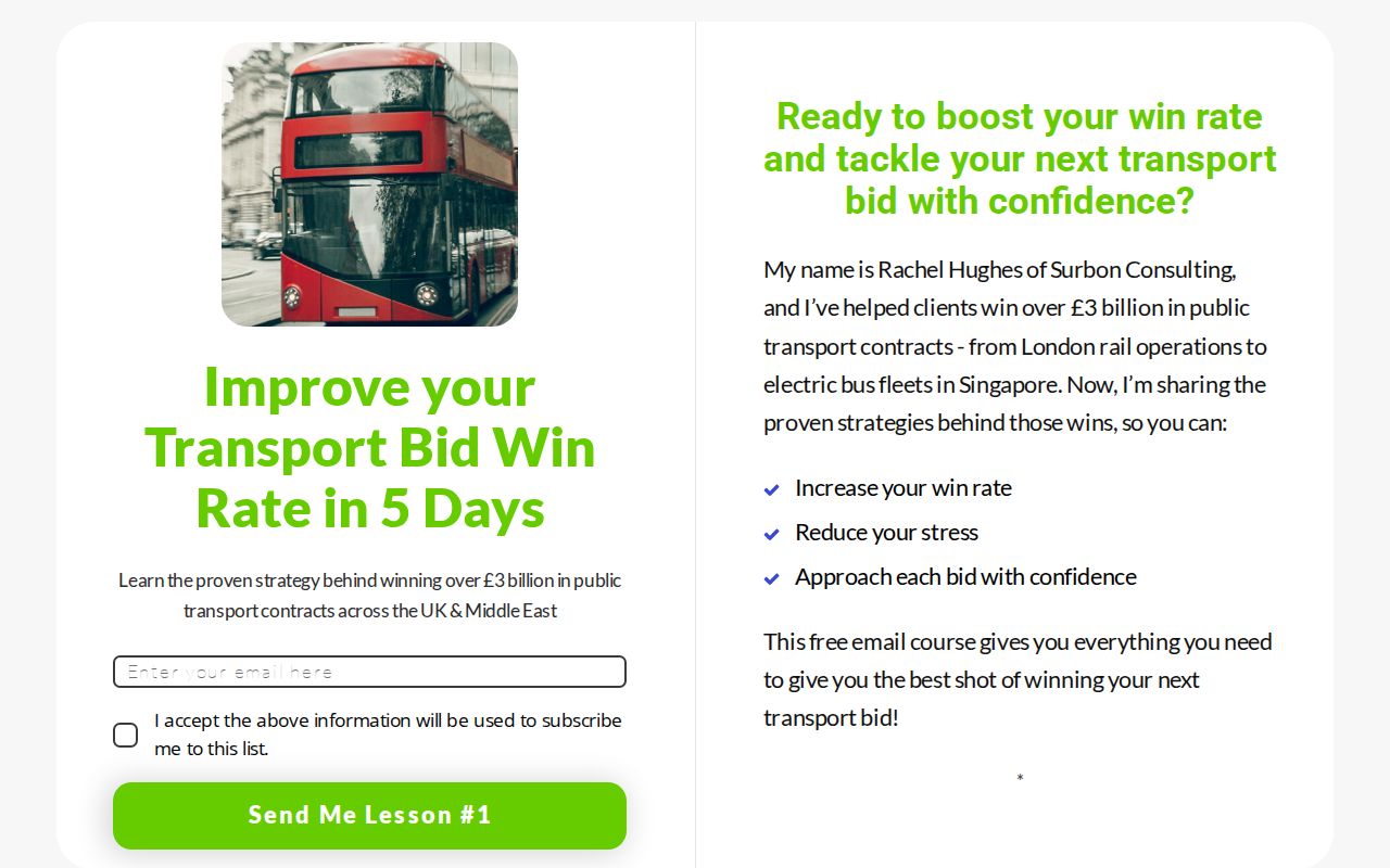 Transport Bidding Roadmap
